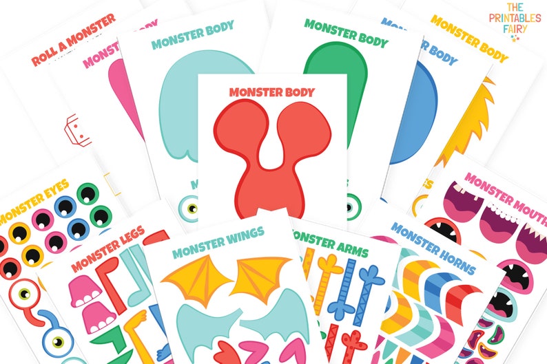 Create a Monster Printable Game - Etsy Canada