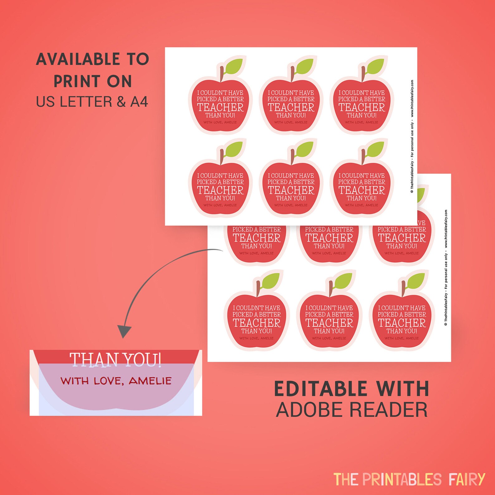 Teacher Appreciation Tags. Apple Gift Tags for Teachers. I - Etsy