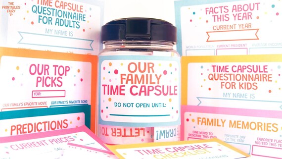 Printable Family Time Capsule | Etsy
