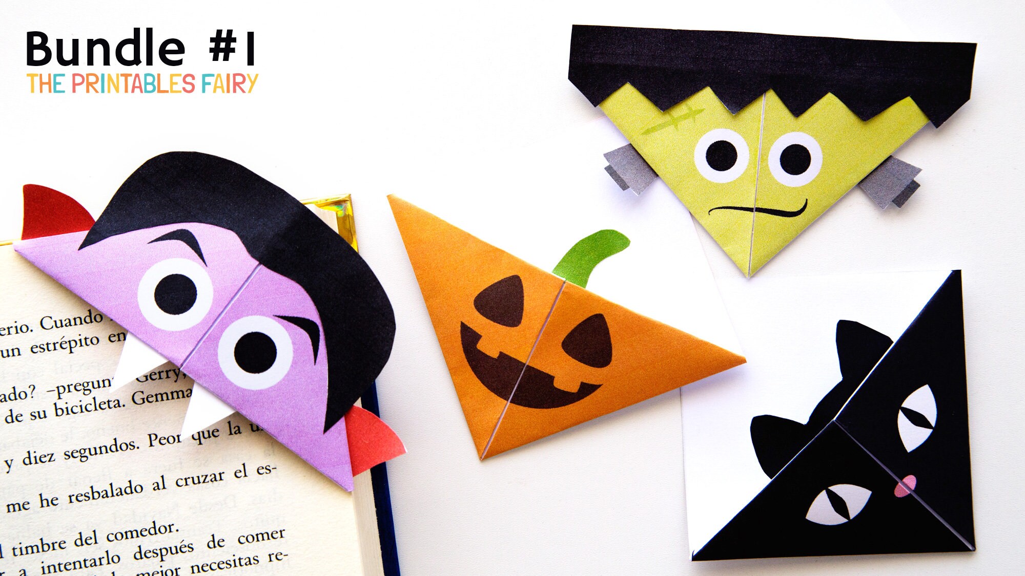 BUNDLE Halloween Printable Bookmark Templates - Etsy
