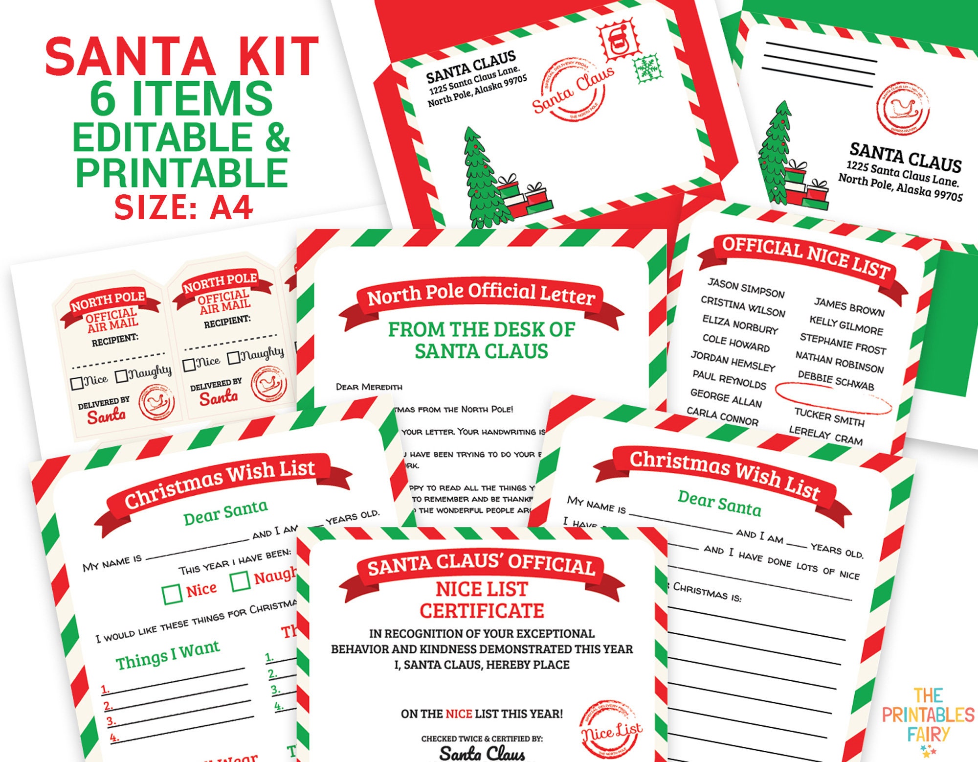 Printable Christmas Wish List for Kids Letter From Santa. - Etsy