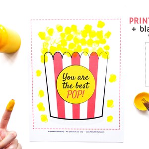 Father's Day Finger Paint Art - You're the Best Pop! Printable Activity ...