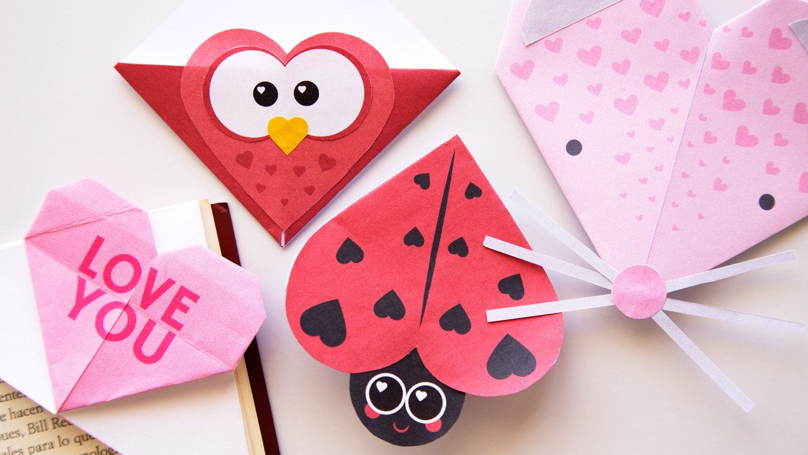 Valentine's Day Printable Bookmark Templates | Etsy