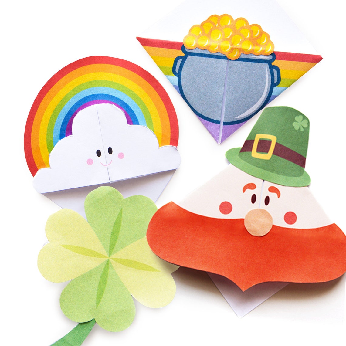 St Patrick's Day Printable Bookmark Templates - Etsy