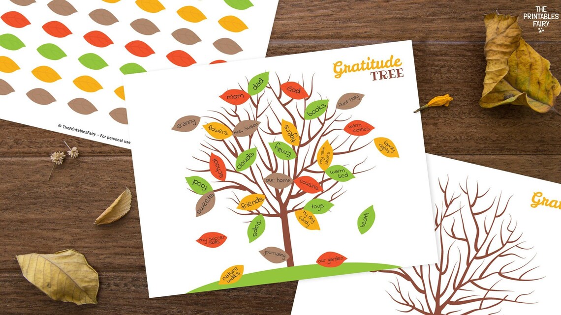 Gratitude Tree Thanksgiving Printable Activity - Etsy