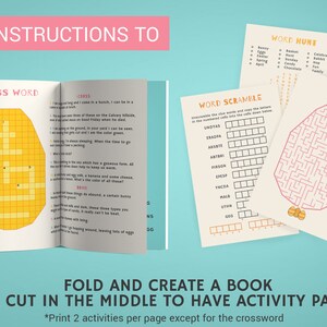 Printable Easter Activity Set For Kids: Crossword Word Search Word ...