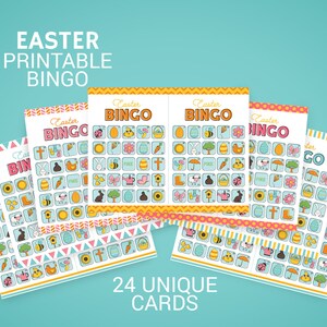 Easter Bingo Cards. Printable Easter Bingo Game. Class Easter Bingo for ...