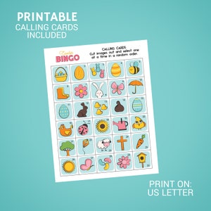 Easter Bingo Cards. Printable Easter Bingo Game. Class Easter Bingo for ...