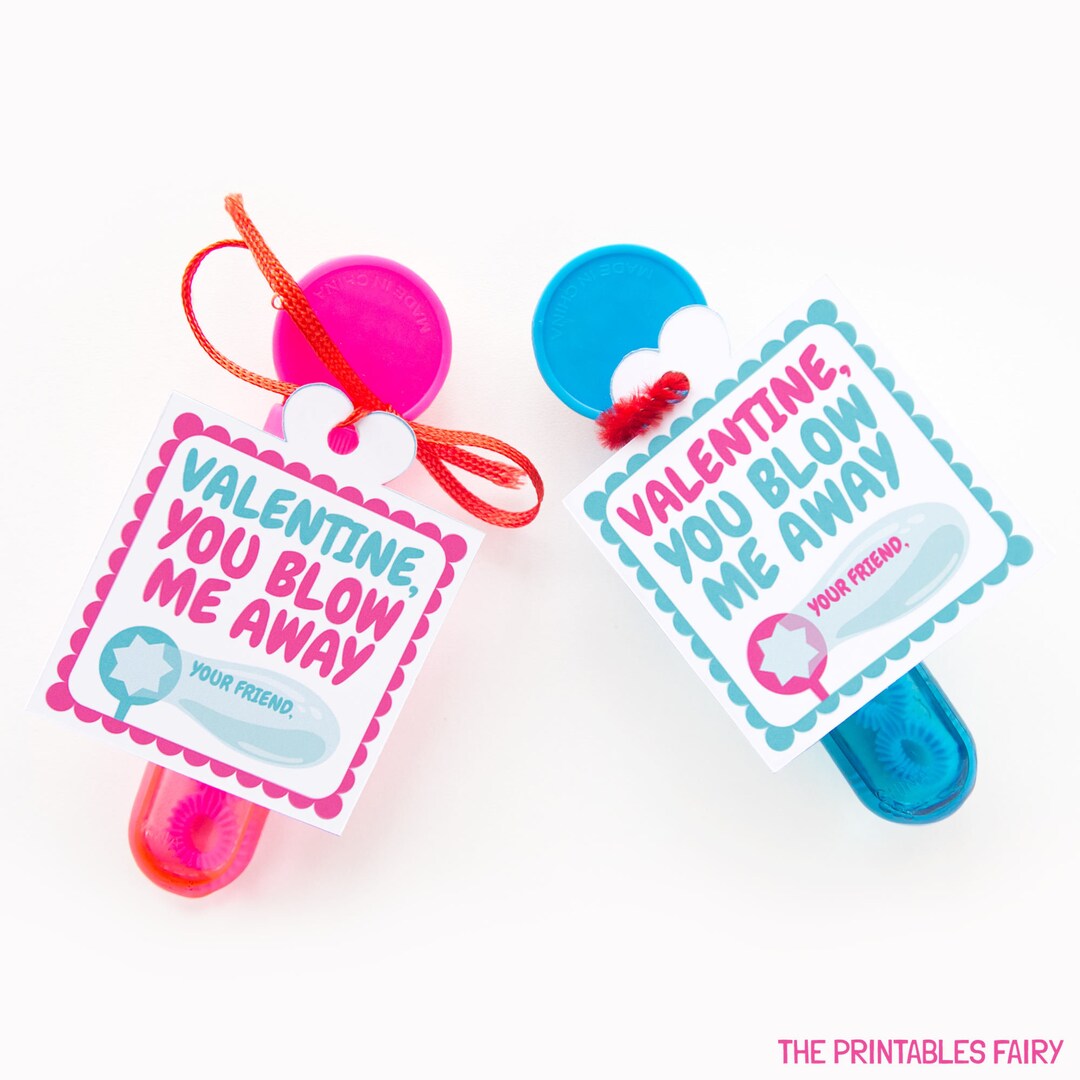 Bubble Valentine Tags - Printable Valentine's Day Bubble Cards ...