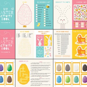 Printable Easter Activity Set for Kids: Crossword Word Search Word ...