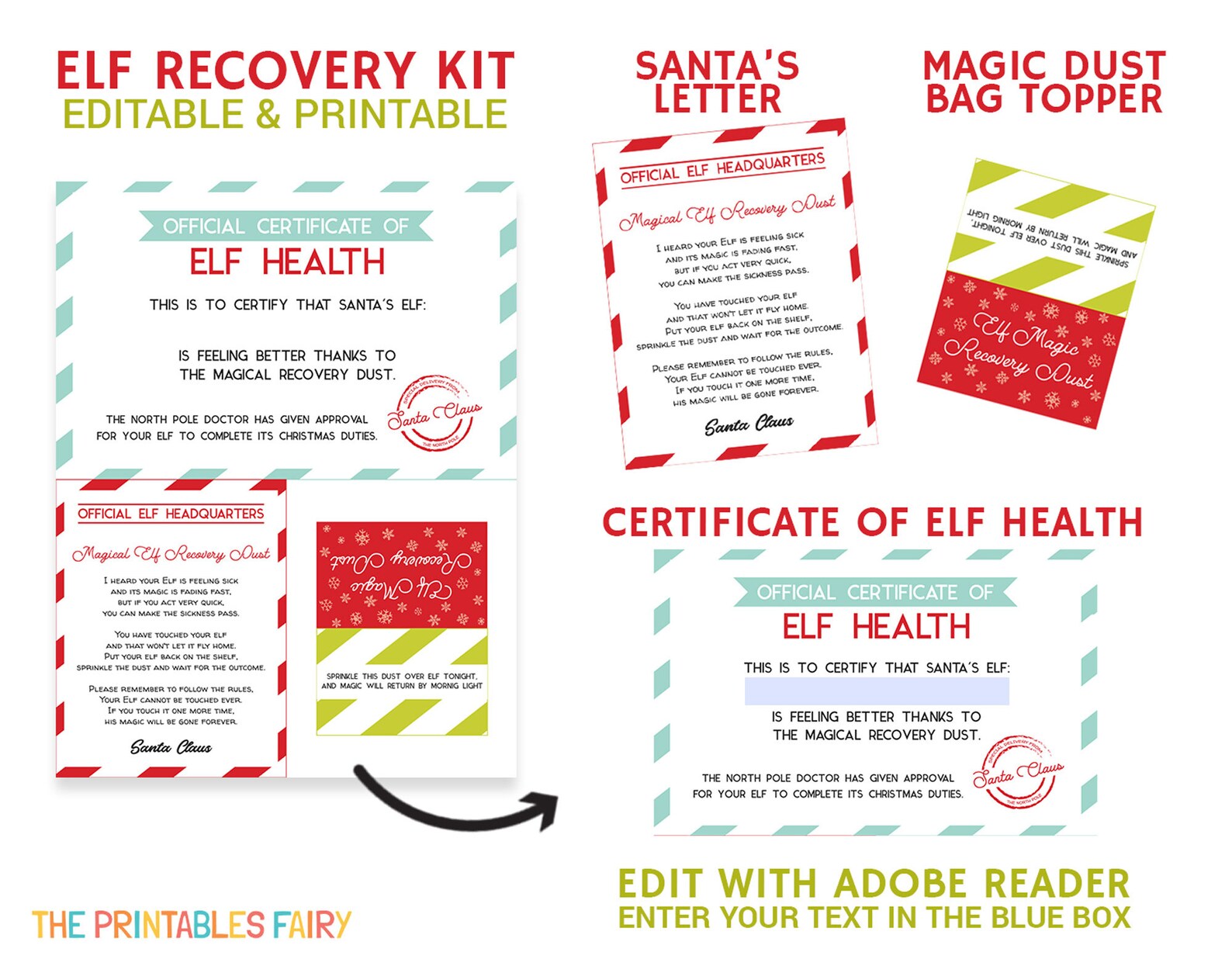 Editable Elf Kit. Printable Elf Package. Welcome & Goodbye - Etsy España