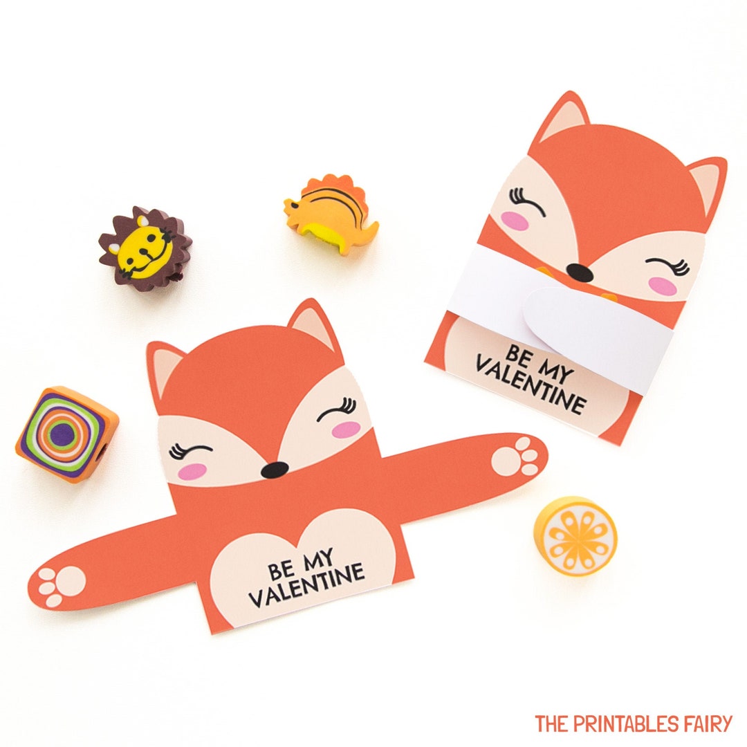Woodland Fox Candy Hugger - Cute Valentine's Day Fox Candy Holder - Etsy