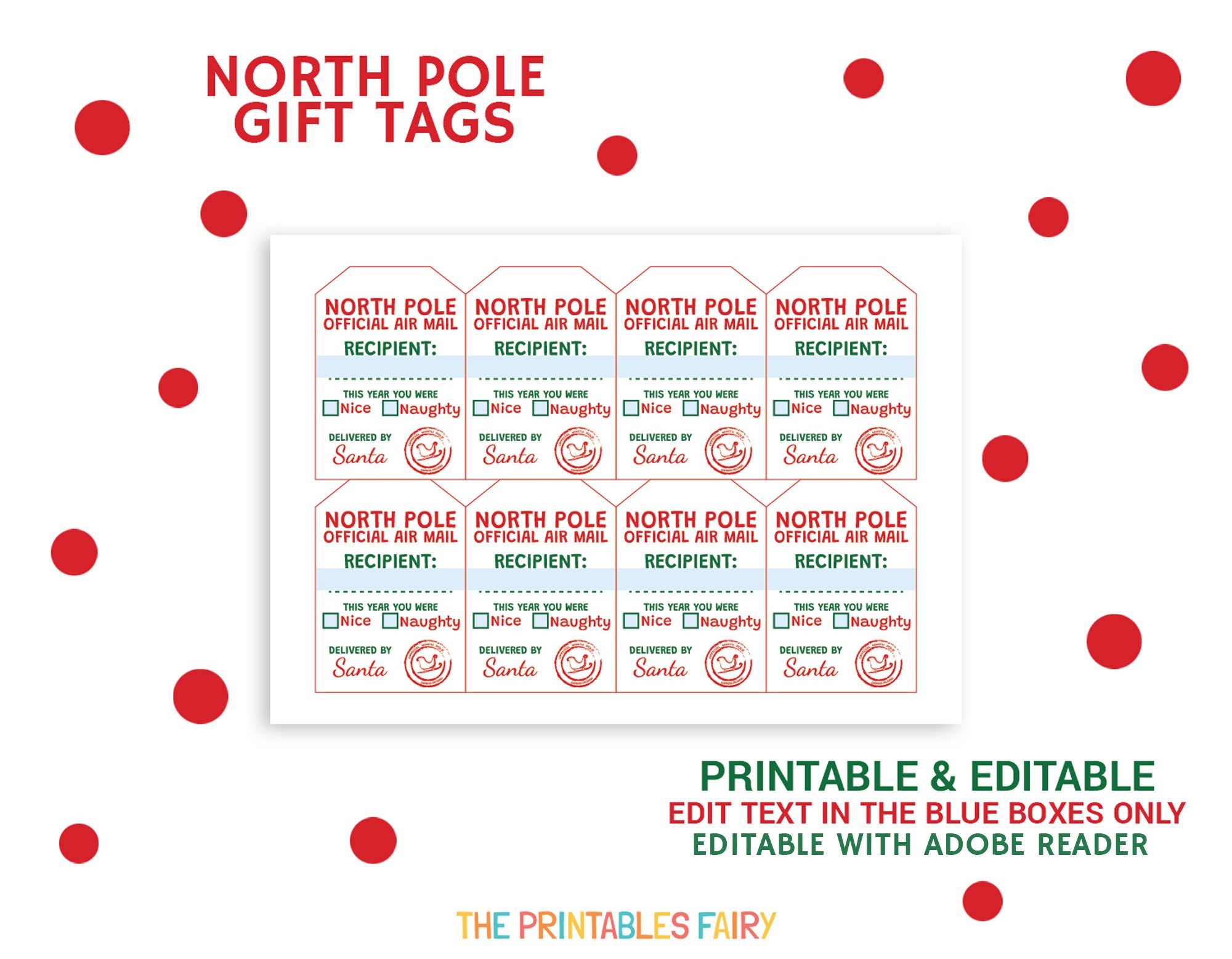 Editable Santa Letter Kit. Digital Download. - Etsy