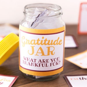 Gratitude Jar - Thankful Jar Printables - Etsy