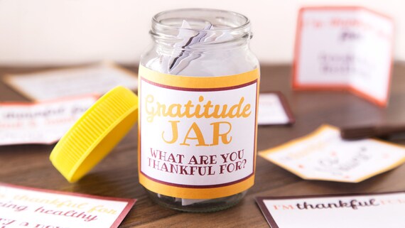 Gratitude Jar Thankful Jar Printables | Etsy