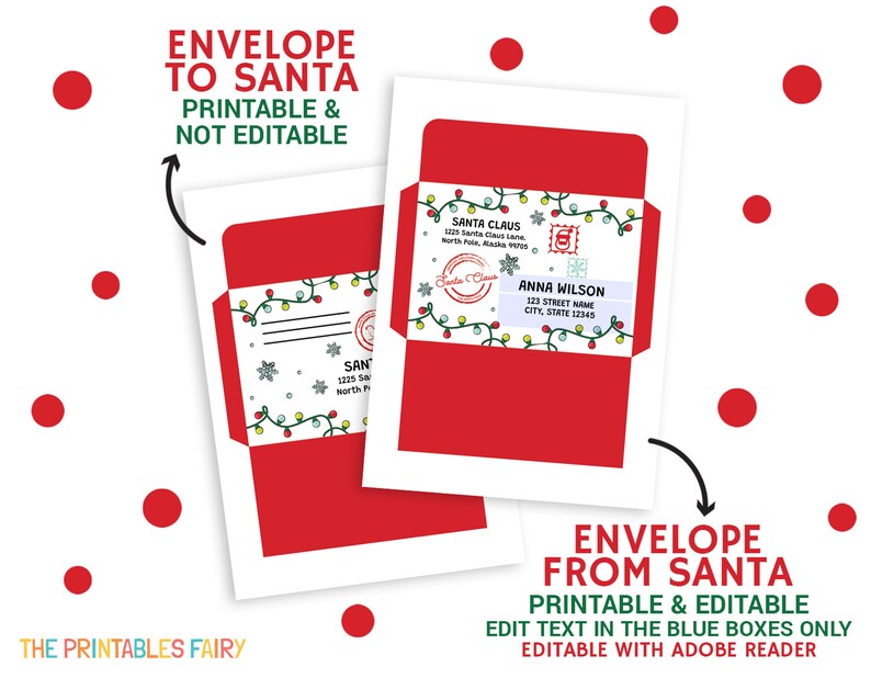 Editable Santa Letter Kit. Digital Download. - Etsy