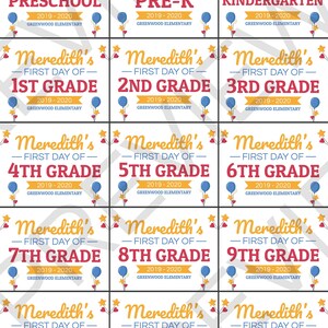 First Day of School Sign Editable. Printable Back to School Signs ...