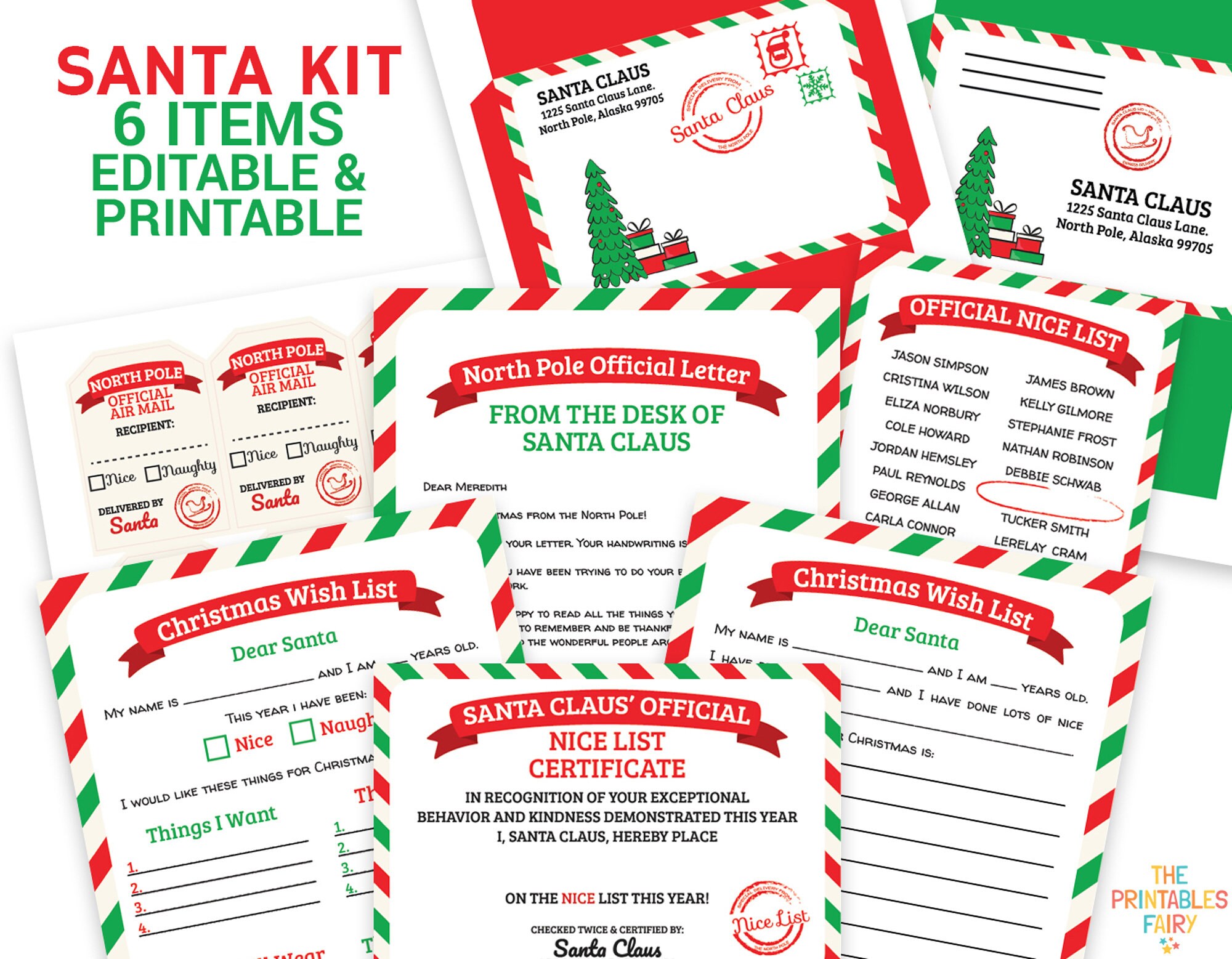 Printable Christmas Wish List for Kids Letter From Santa. - Etsy