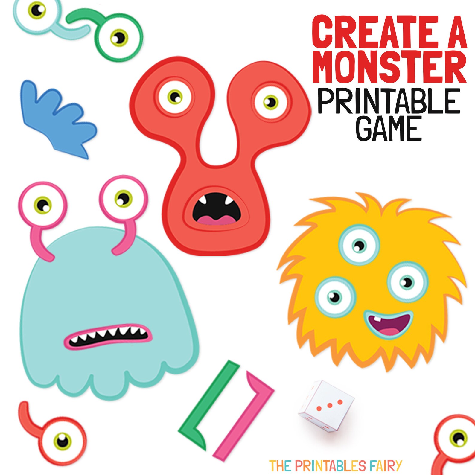 Create a Monster Printable Game | Etsy