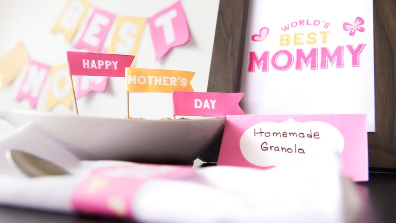 Mother's Day Printable Breakfast Kit. Cute Gift From Kids - Etsy