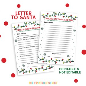 Editable Santa Letter Kit. Digital Download. - Etsy