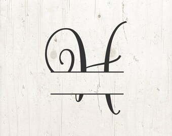 Monogram h svg | Etsy