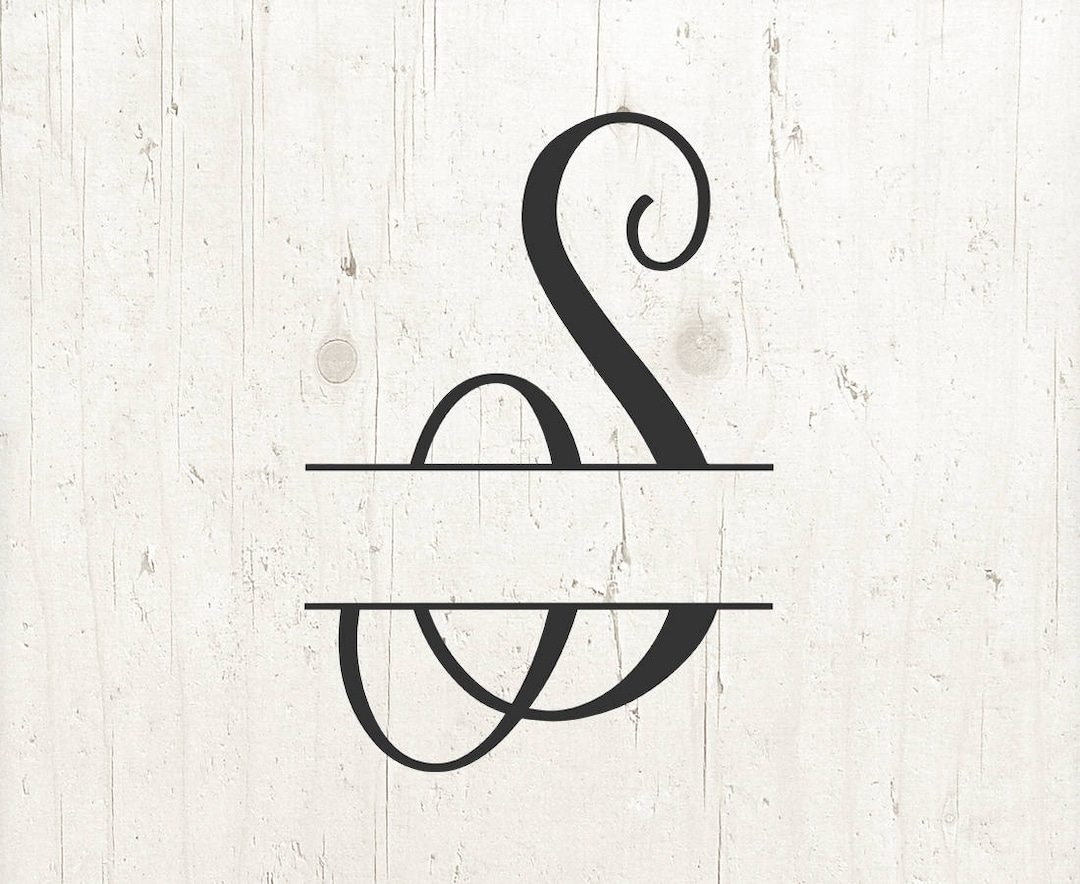 Split Monogram SVG, Letter S SVG, Monogram Letters SVG, Split Letter ...