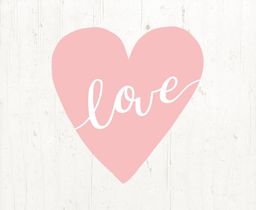 Love Heart SVG Cut Files: Cricut & Silhouette (digital Download) - Etsy