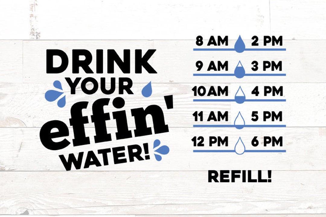 Water Bottle SVG / Water Bottle Tracker Svg / Water Bottle Decal Svg ...