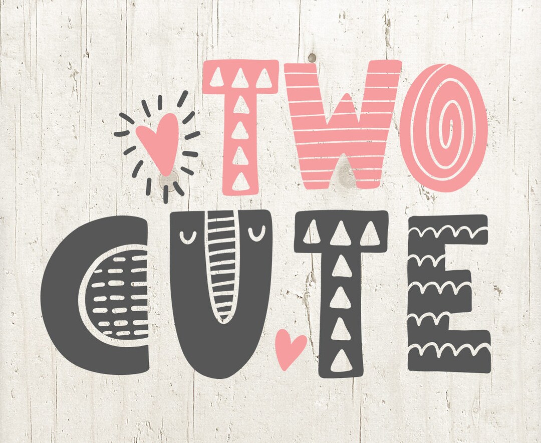 Two Cute Svg Cutting Files / Birthday SVG DXF PNG Files Sayings / Heart ...