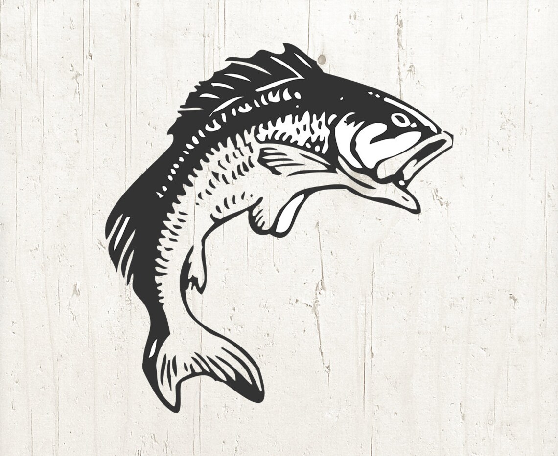 BASS FISHING SVG Fishing Svg Fish Svg Bass Svg Bass Fish | Etsy