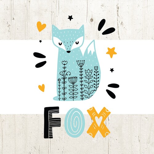 Winter Clipart Winter Graphic COMMERCIAL USE Fox Clipart - Etsy