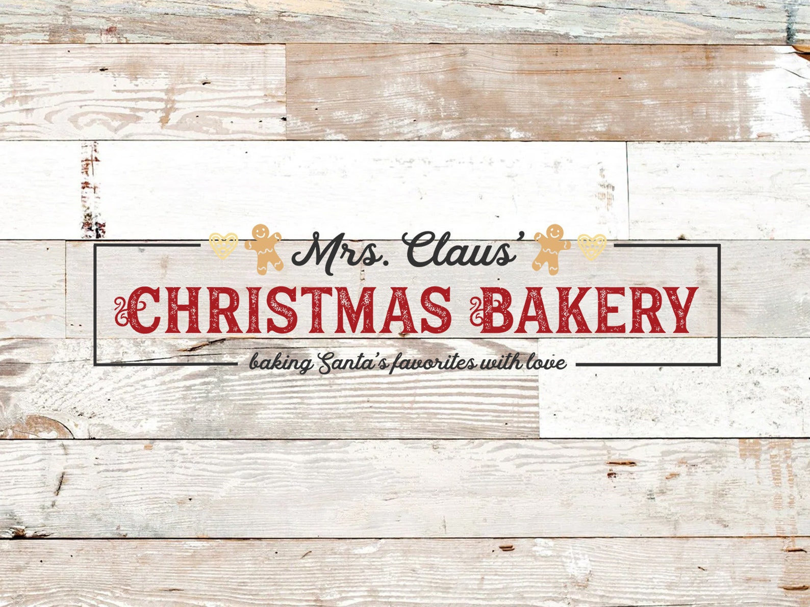 Christmas Cookies Bakery Sign Svg Cut File for Rustic | Etsy