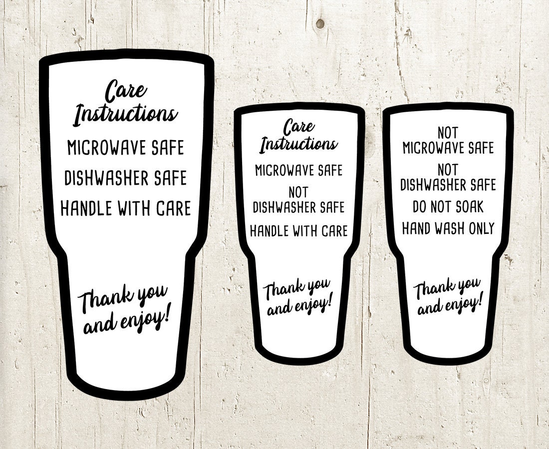 Care Instructions SVG, Care Cards SVG, Tumbler Care SVG, Washing ...