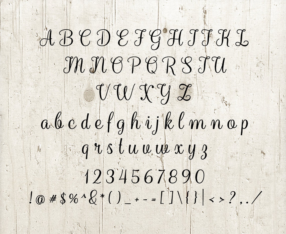 Alphabet Font SVG Calligraphy Font SVG Handwritten Script - Etsy Canada
