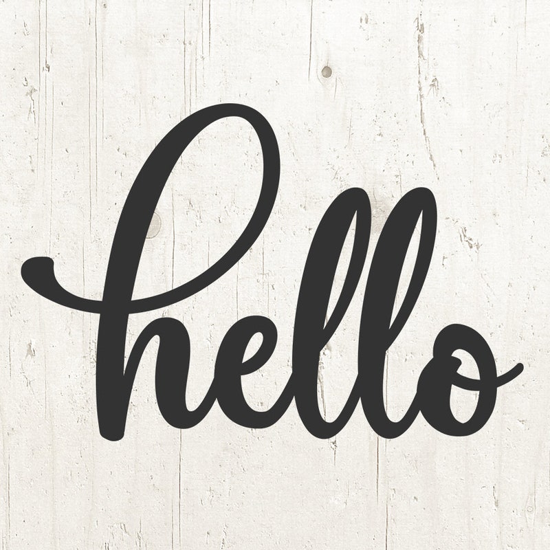 Hello Door Sign - Etsy