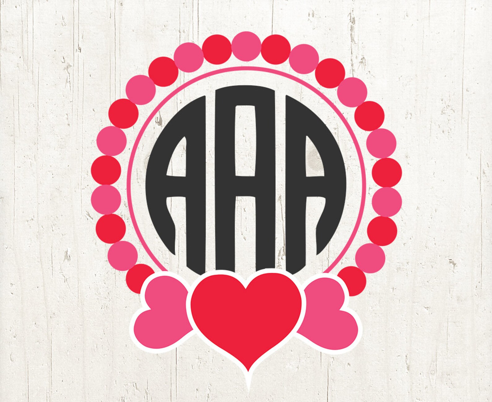Heart Monogram Svg Valentine Monogram Svg Pearl Monogram - Etsy