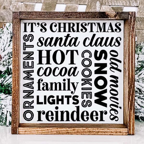 Christmas Subway Art - Etsy
