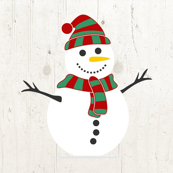 Cute Snowman Svg - Etsy