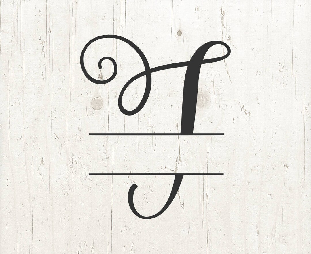 Letter T Split Monogram SVG: DIY Initial Design (digital Download) - Etsy