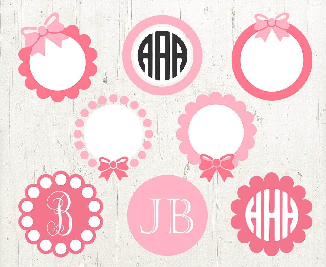 Frames Svg, Files for Cricut, Svg Bundle, Monogram Svg, Pink Svg, Baby ...