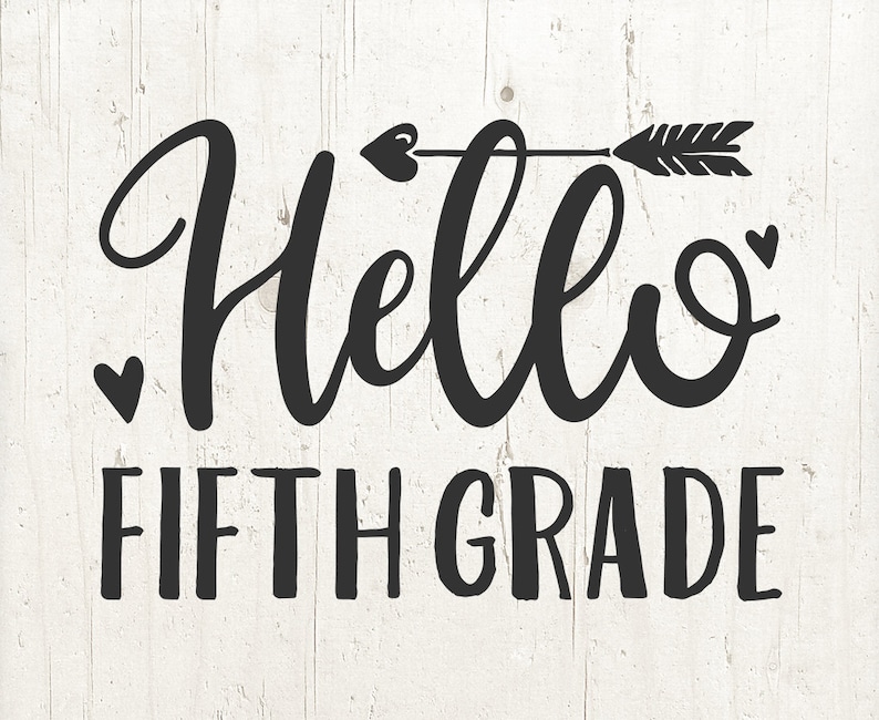 Hello Fifth Grade SVG 5th Grade Fifth Grade Sign 5th Grade - Etsy