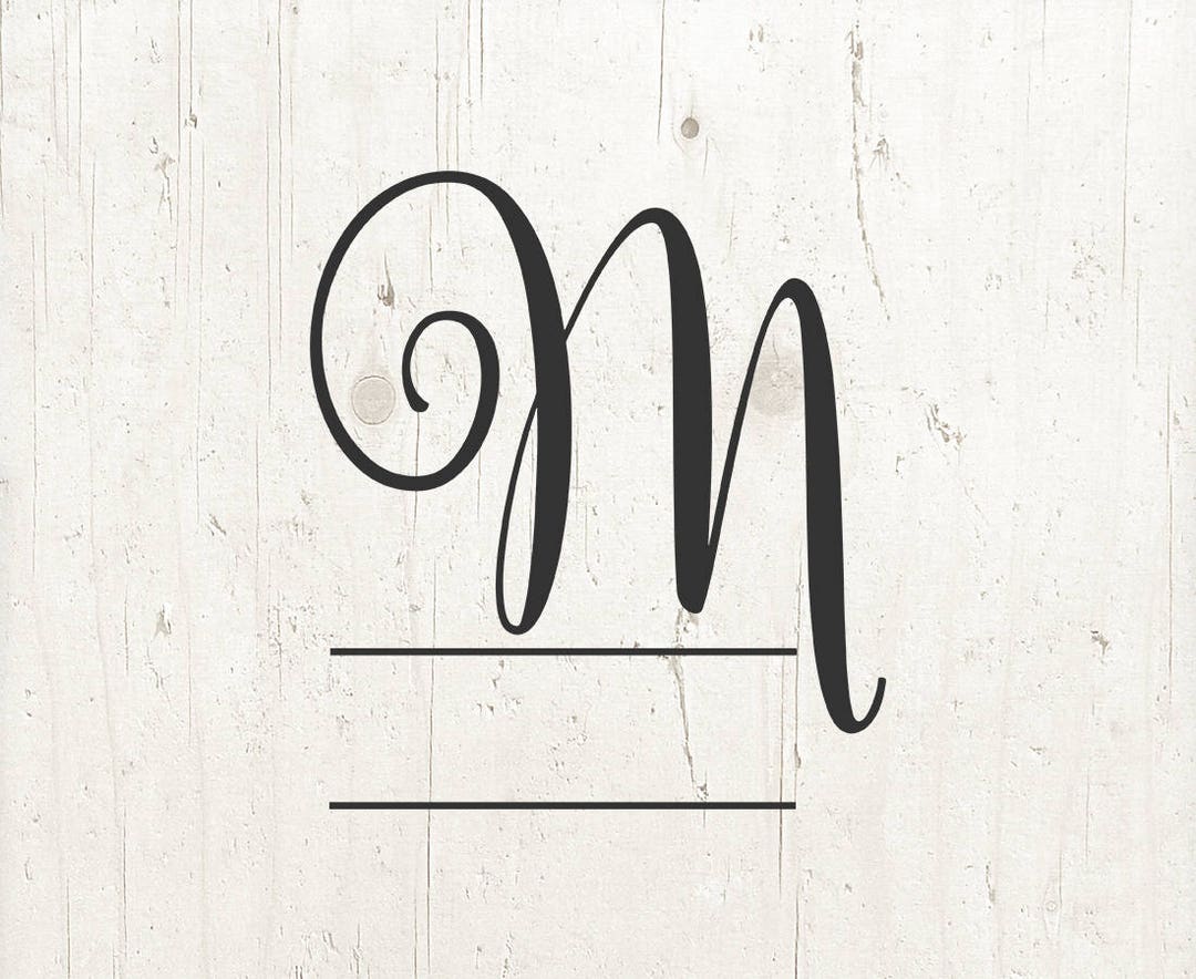 Split Letter M Monogram SVG: Commercial Use Initial (digital Download ...