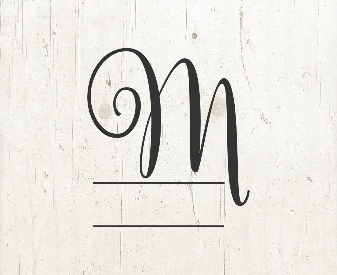 Split Letter M Monogram SVG: Commercial Use Initial (digital Download ...