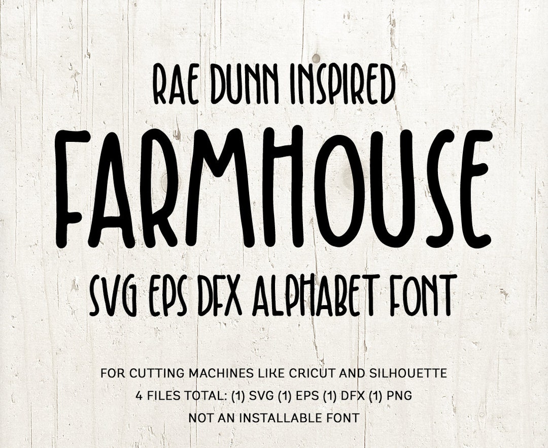 Rae Dunn Inspired Alphabet SVG Font, Farmhouse Font SVG, Svg Font ...
