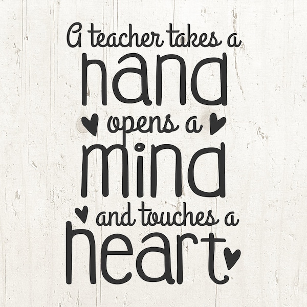 Teacher Takes a Hand - Etsy