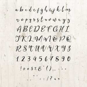 Alphabet Font SVG Cutfile, Modern Calligraphy SVG, Handwritten Script ...