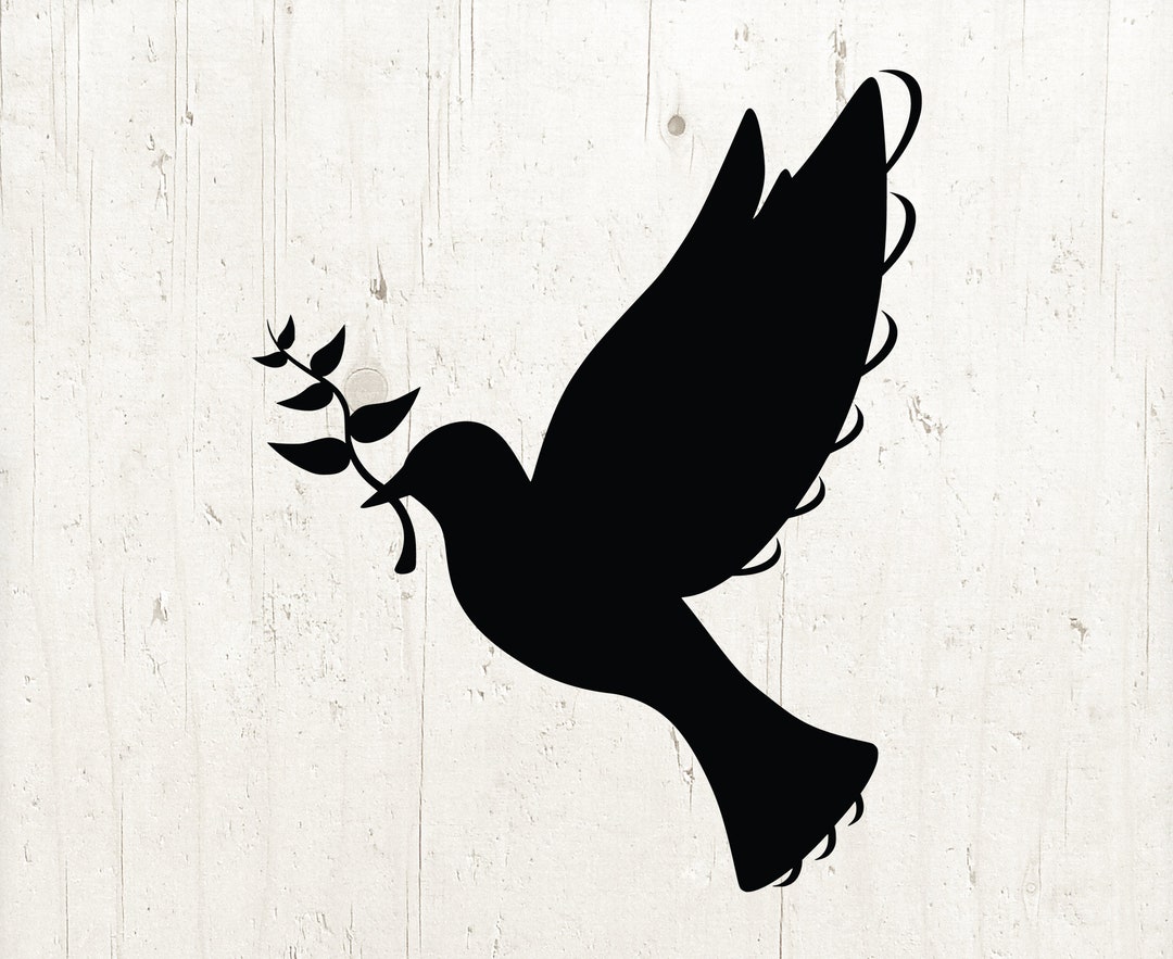 Dove Svg, Dove Clipart, Mourning Svg, Christian Svg, Peace Svg, Dove ...
