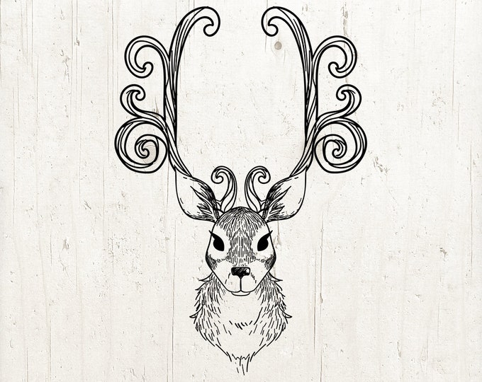 Antlers Svg, Reindeer Svg, SET 2, Deer Svg Papercut Template | Antler ...