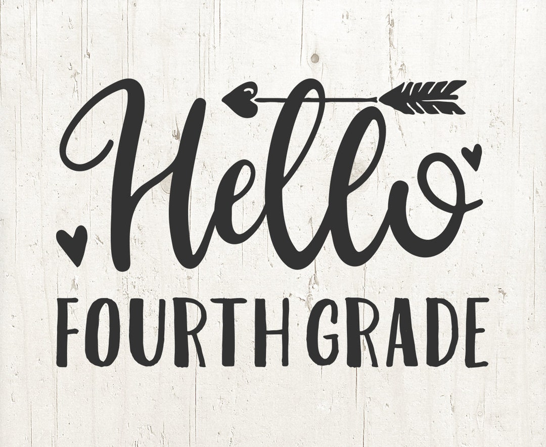 4th Grade Svg, Fourth Grade Svg, 4th Grade, Fourth Grade Sign, Fourth ...